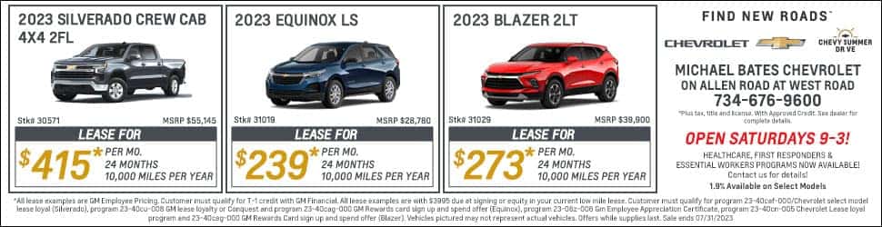 Current New Chevrolet Specials Offers | Michael Bates Chevrolet, Inc.