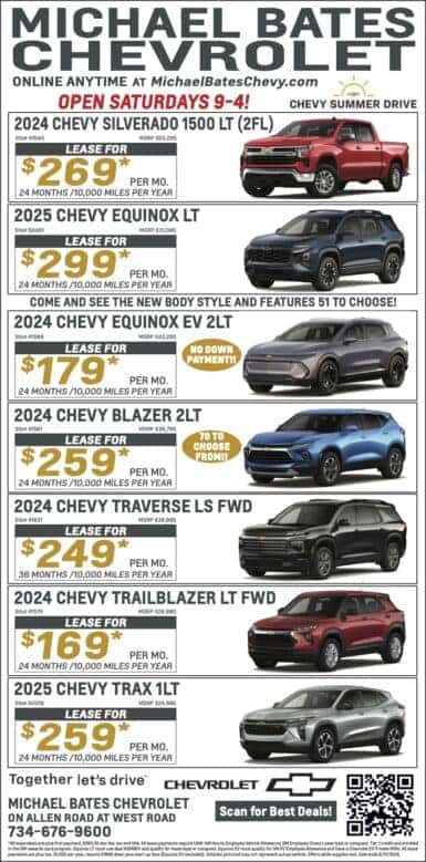 Current New Chevrolet Specials Offers | Michael Bates Chevrolet, Inc.