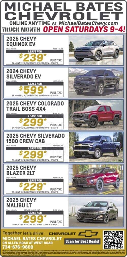 Current New Chevrolet Specials Offers | Michael Bates Chevrolet, Inc.