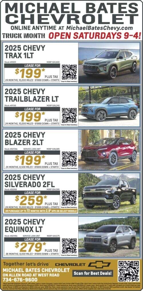 Current New Chevrolet Specials Offers | Michael Bates Chevrolet, Inc.