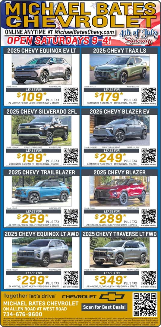 Current New Chevrolet Specials Offers | Michael Bates Chevrolet, Inc.