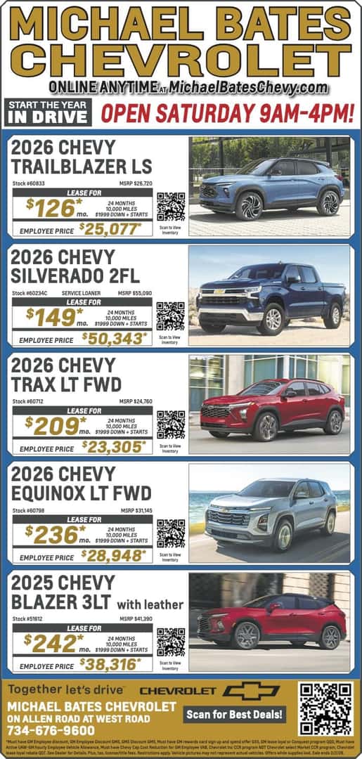 Current New Chevrolet Specials Offers | Michael Bates Chevrolet, Inc.